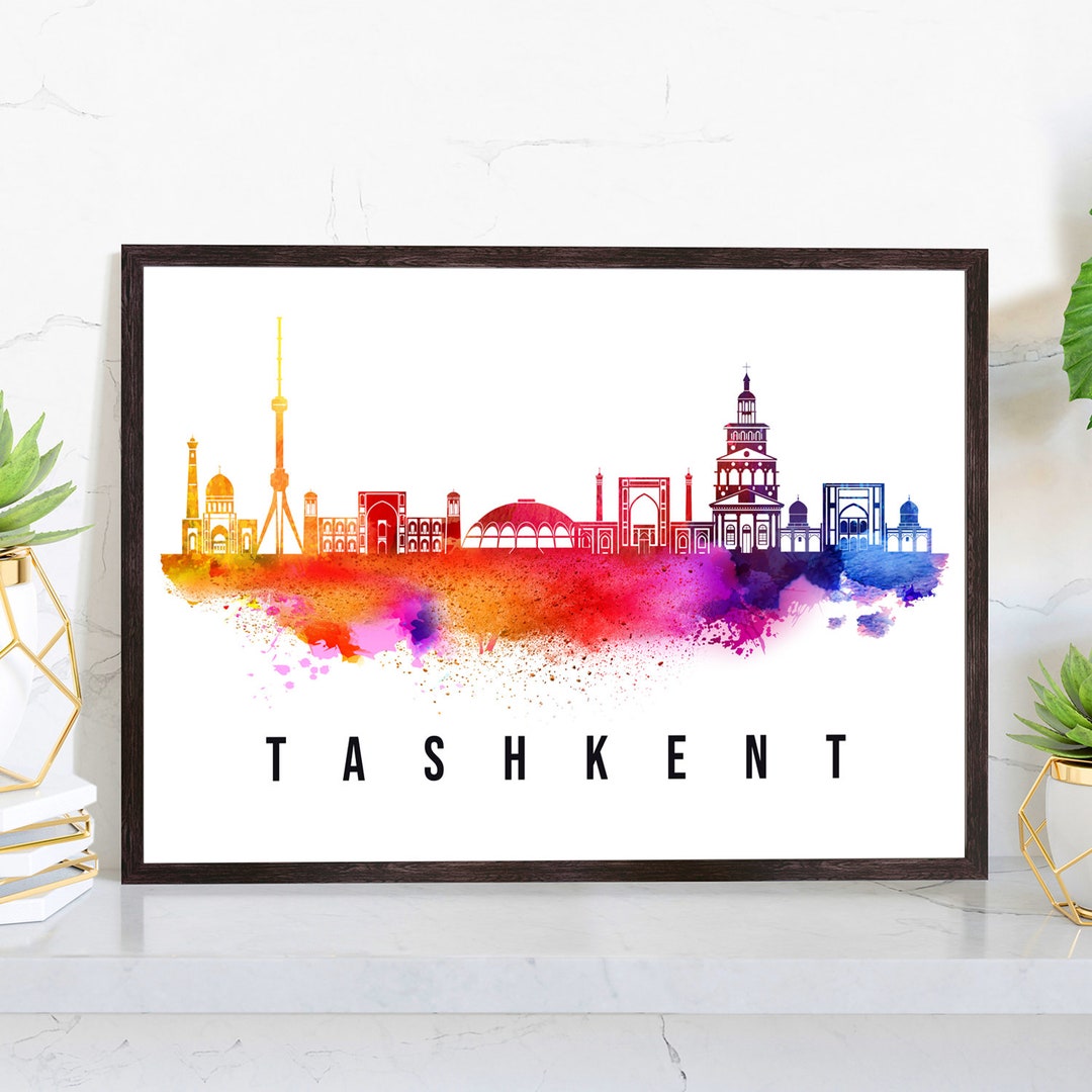 Tashkent Uzbekistan, Skyline Cityscape Poster, Uzbekistan Landmark City ...
