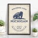 Michigan State Symbol Poster, Michigan State Poster Print, Michigan ...