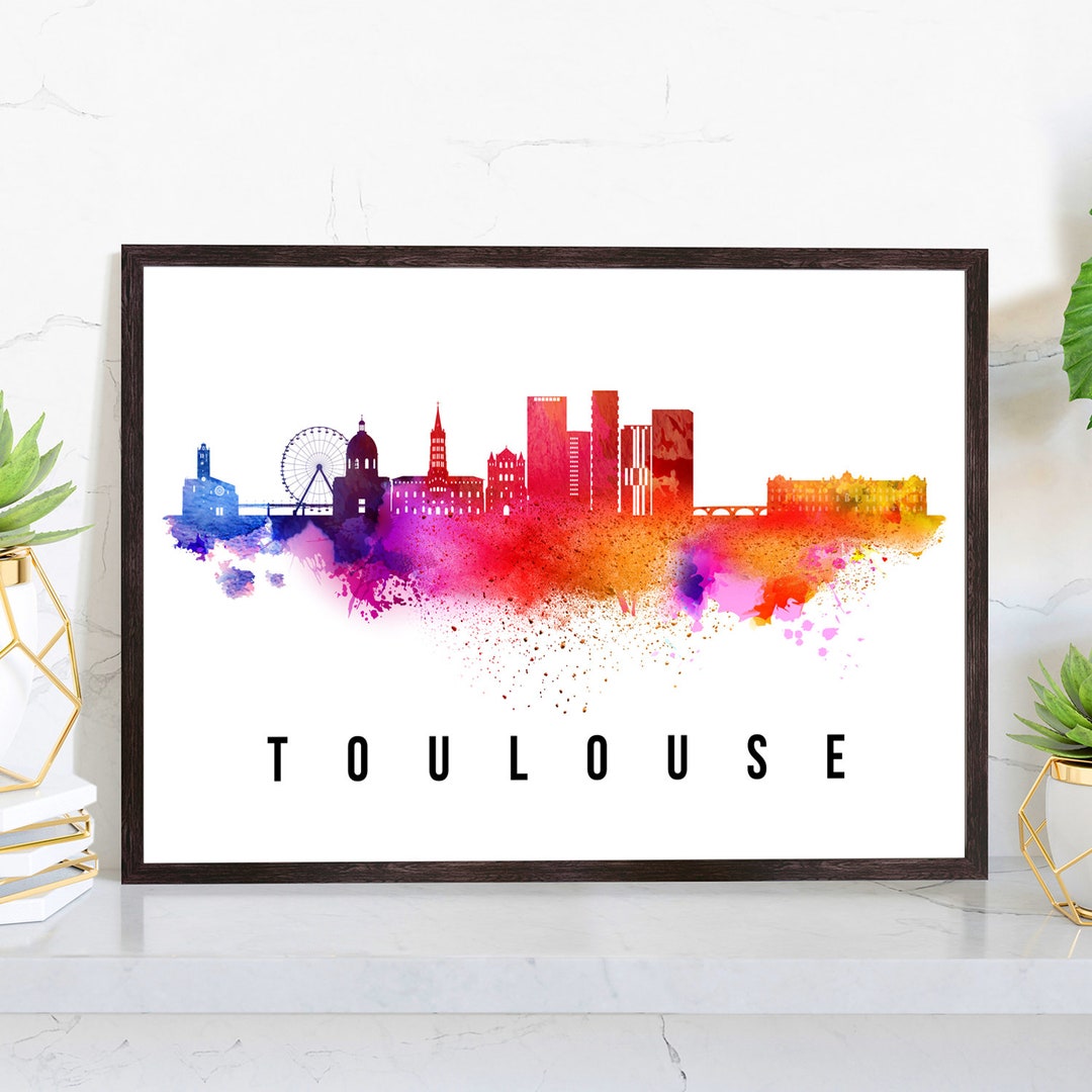 Toulouse France Poster, Skyline Poster Cityscape Poster, France ...