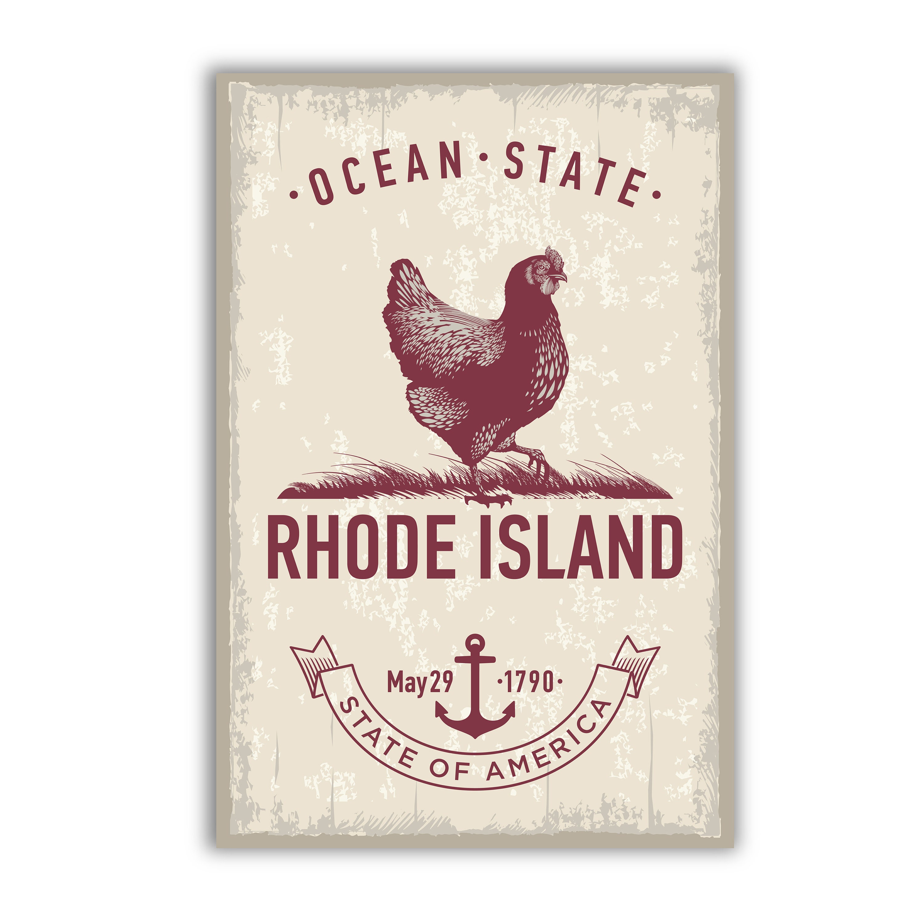Rhode Island State Symbol Poster, State Poster Print, Oregon State ...