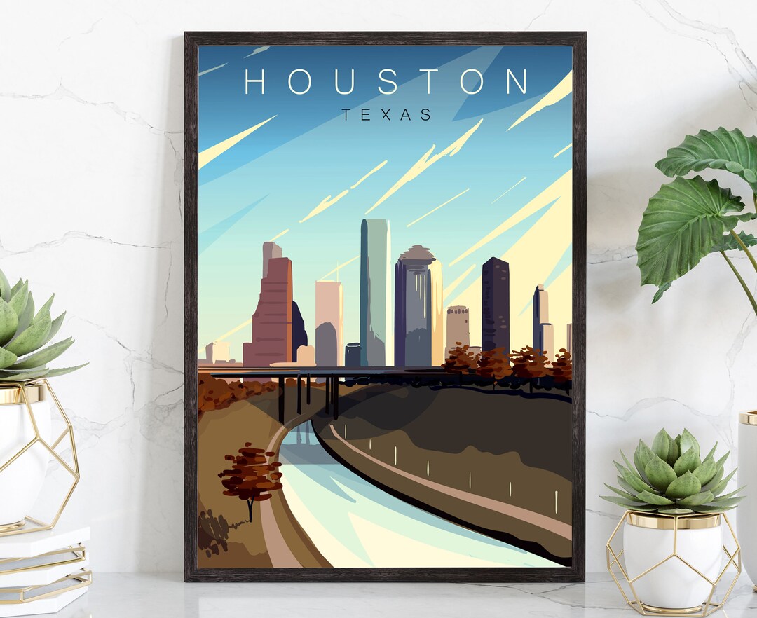 Retro Style Travel Poster, Texas Vintage Rustic Poster Print, Home Wall ...