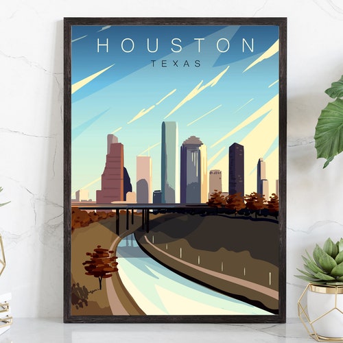 Retro Style Travel Poster Texas Vintage Rustic Poster Print - Etsy