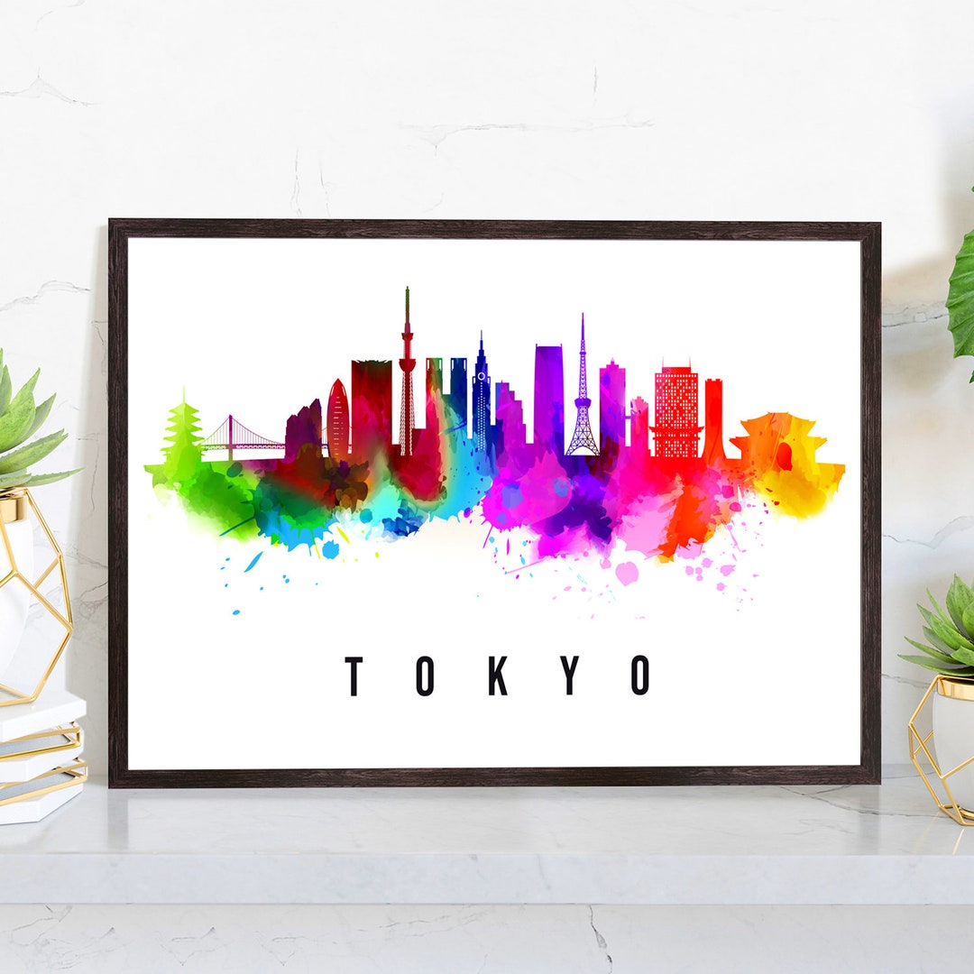 Tokyo Japan Poster, Skyline Poster Cityscape Poster, Japan Landmark ...