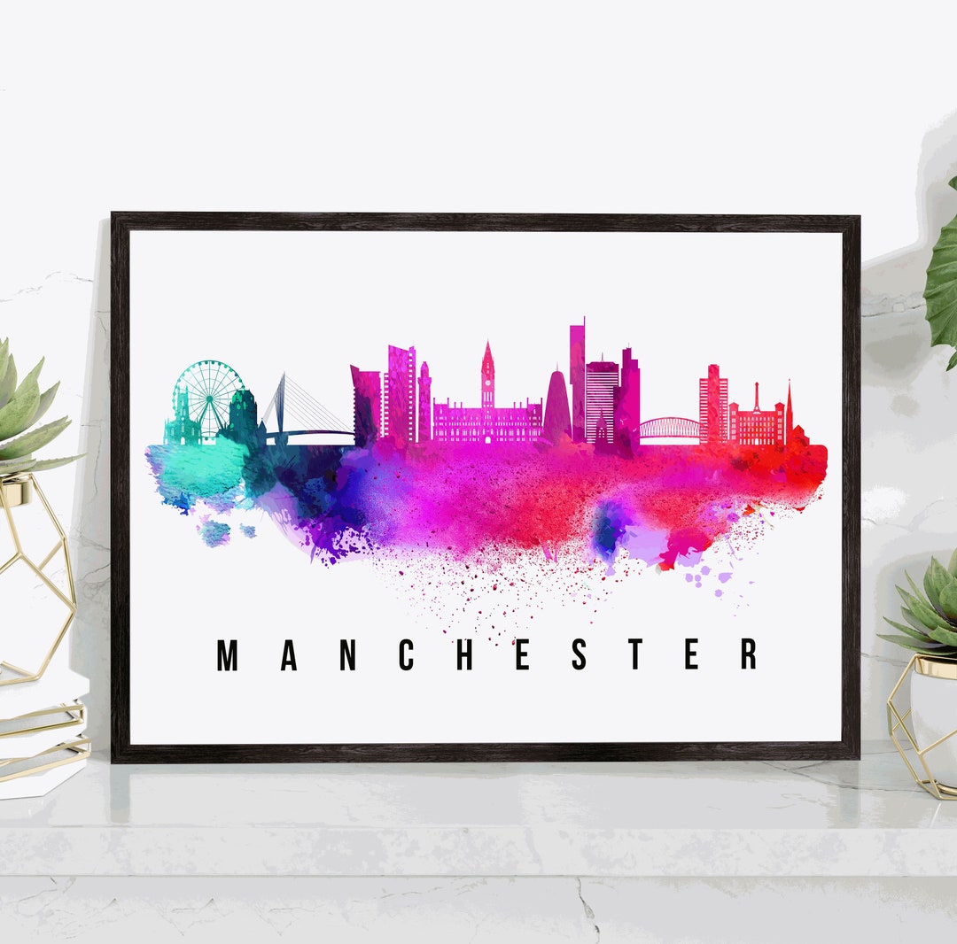 MANCHESTER - UNITED KINGDOM Poster, Skyline Poster Cityscape and ...