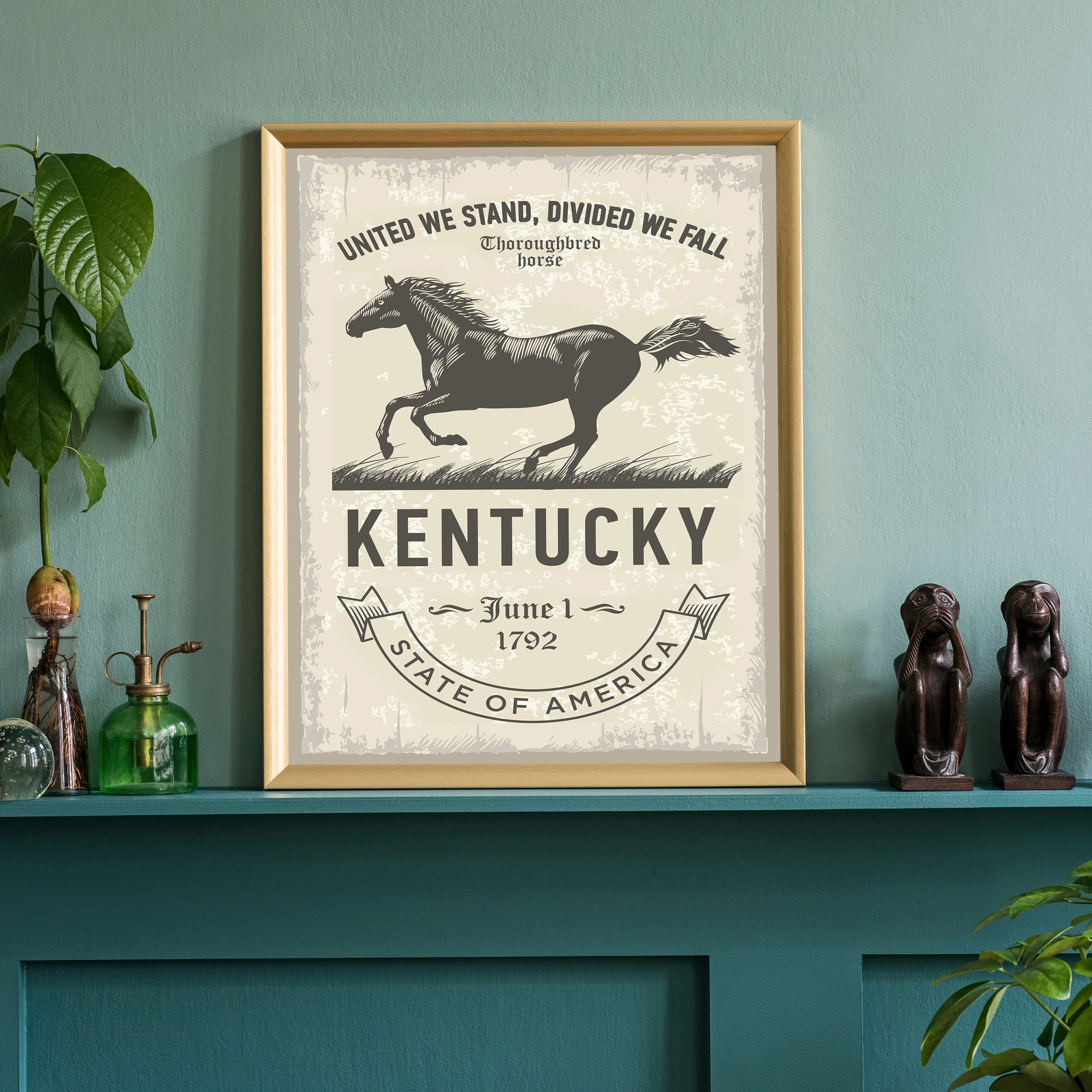 Kentucky State Symbol Poster, Kentucky State Poster Print, Kentucky ...