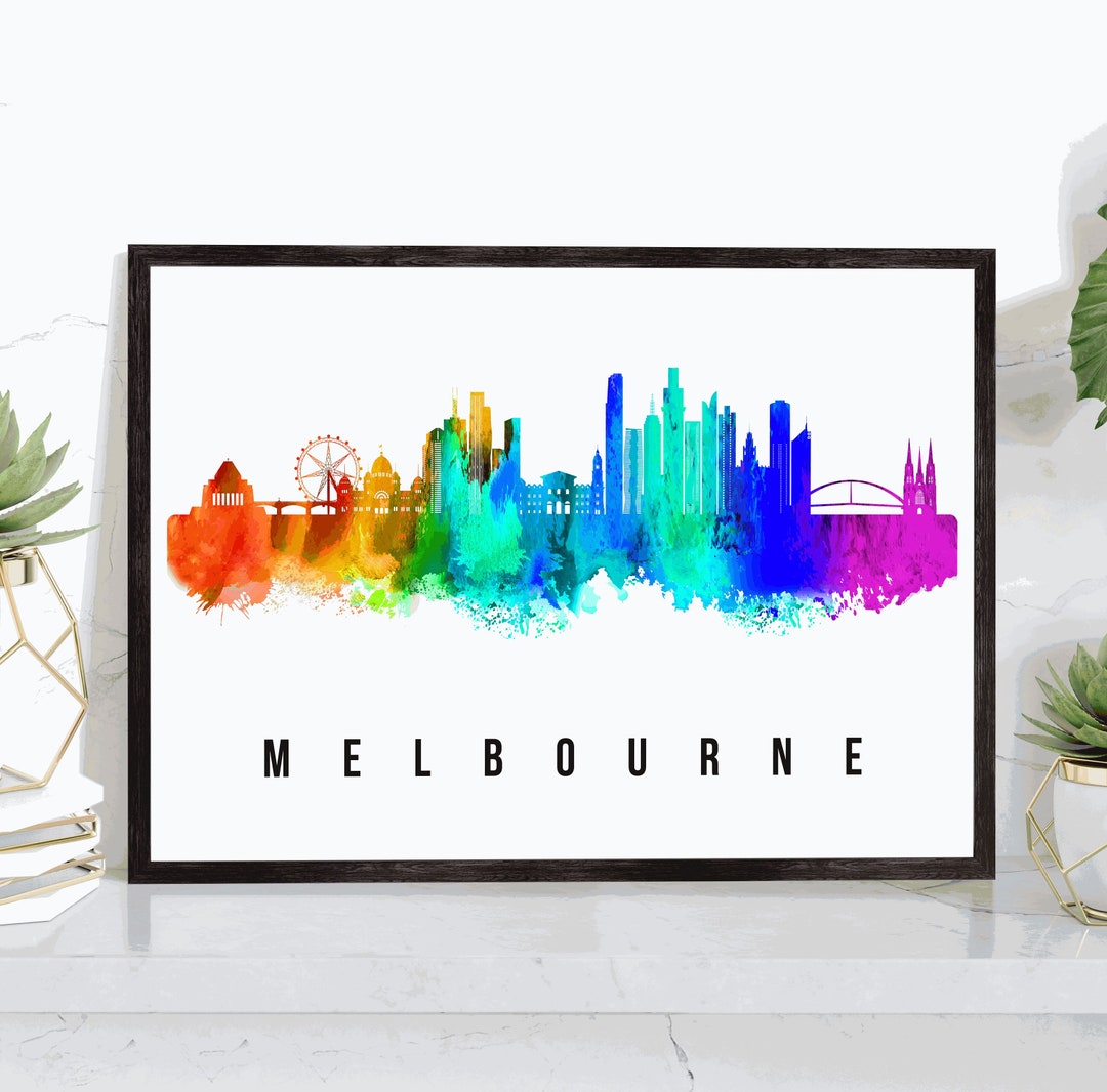 MELBOURNE - AUSTRALIA Poster, Skyline Poster Cityscape and Landmark ...