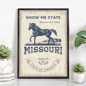 Missouri State Symbol Poster, Missouri State Poster Print, Missouri ...