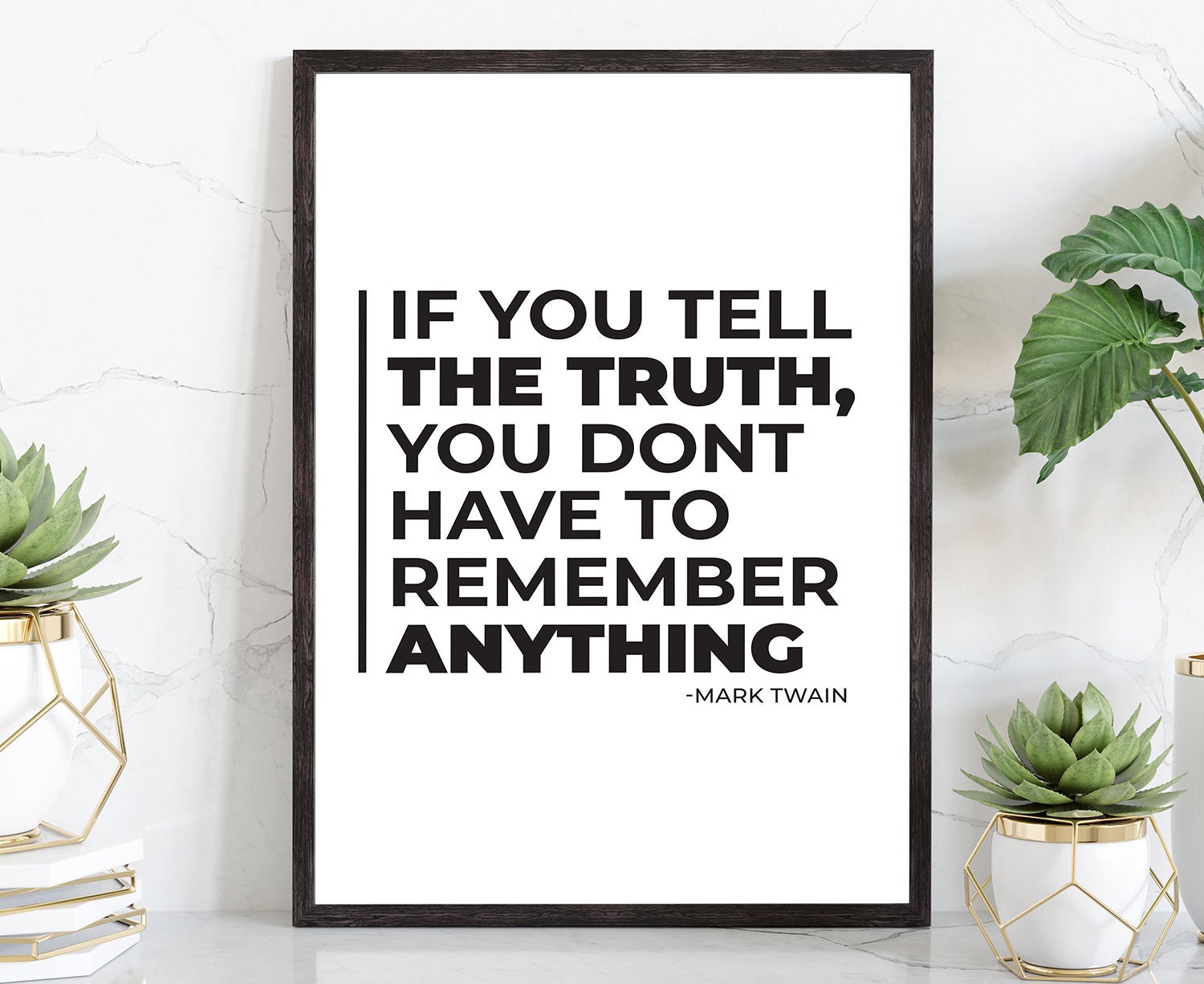 If You Tell the Truth.. Mark Twain Poster Prints Home Wall - Etsy