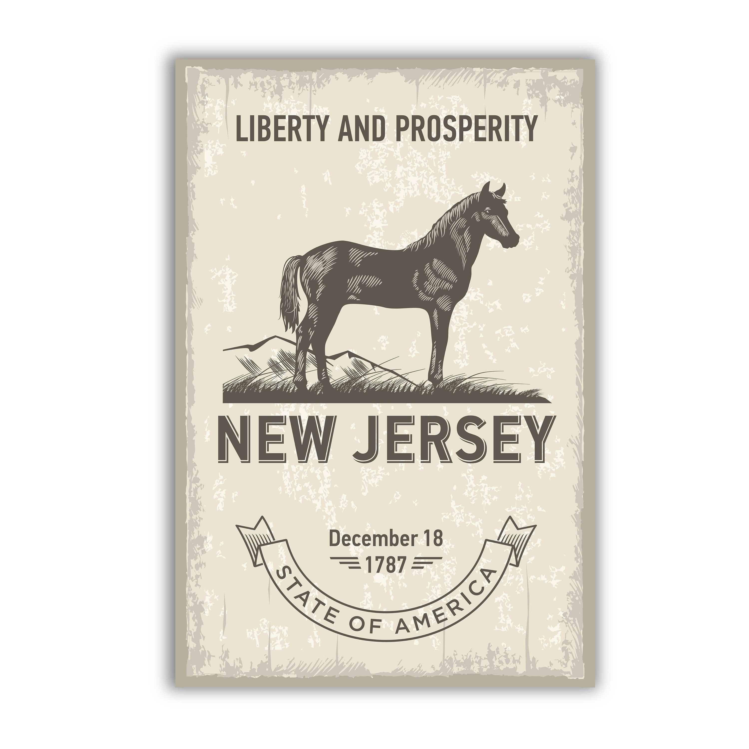 New Jersey State Symbol Poster New Jersey State Poster Print - Etsy