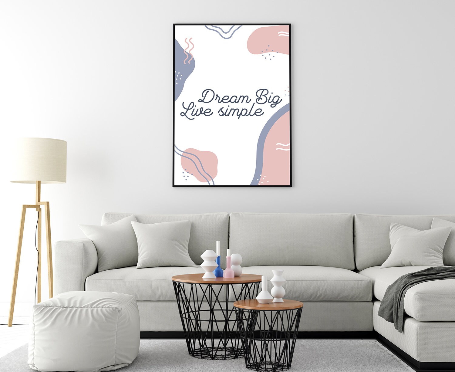 Dream Big Live Simple Poster Prints Modern Poster Prints | Etsy