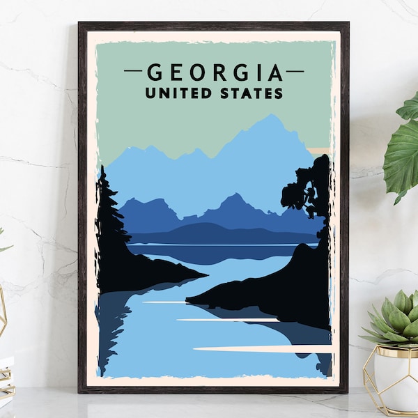 Georgia State Map - Etsy