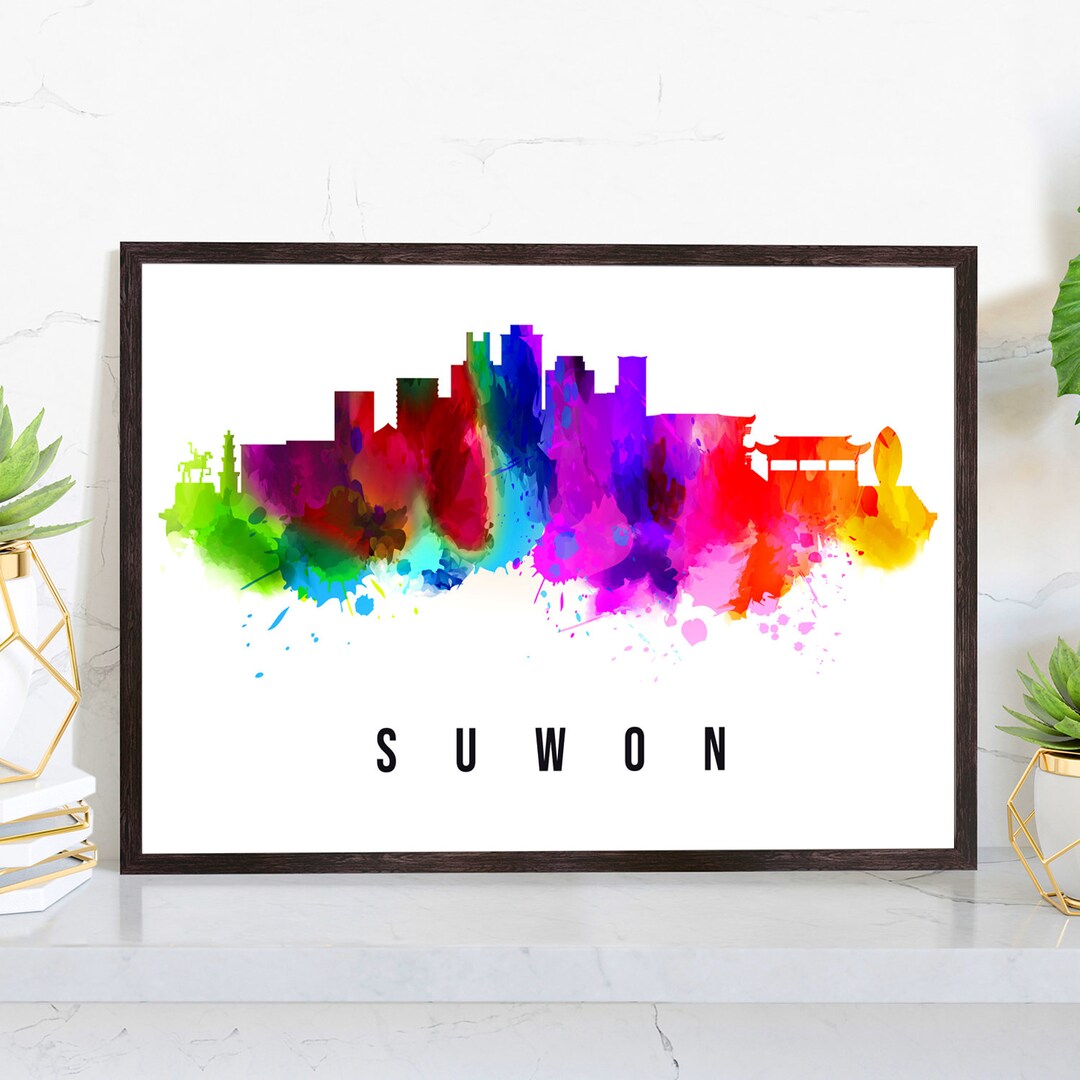 Suwon South Korea Poster, Skyline Cityscape Poster, South Korea ...
