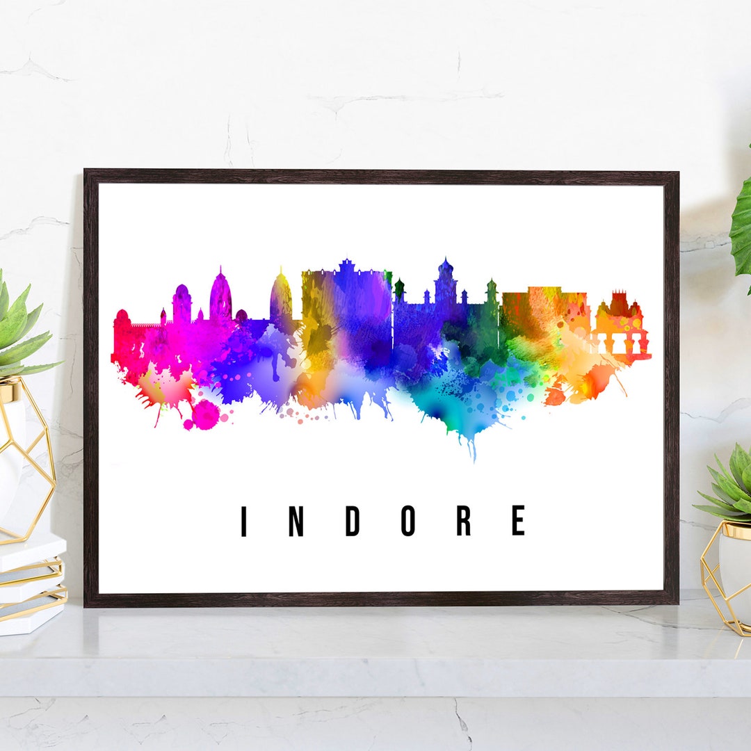 Indore India Poster, Skyline Poster Cityscape Poster, India Landmark ...