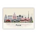 PUNE INDIA Illustration Skyline Poster Modern Skyline - Etsy