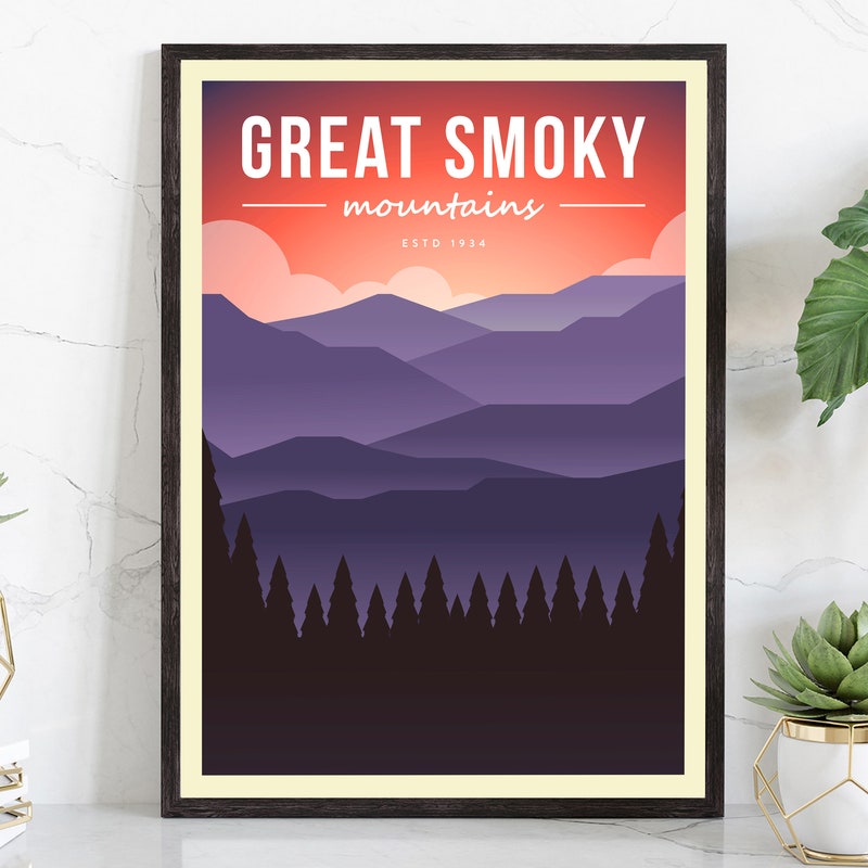 Smoky Mountains Poster - Etsy