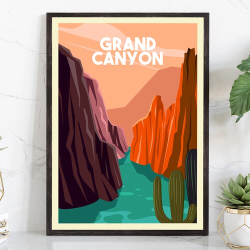 Grand Canyon National Park Travel Poster Print Arizona - Etsy