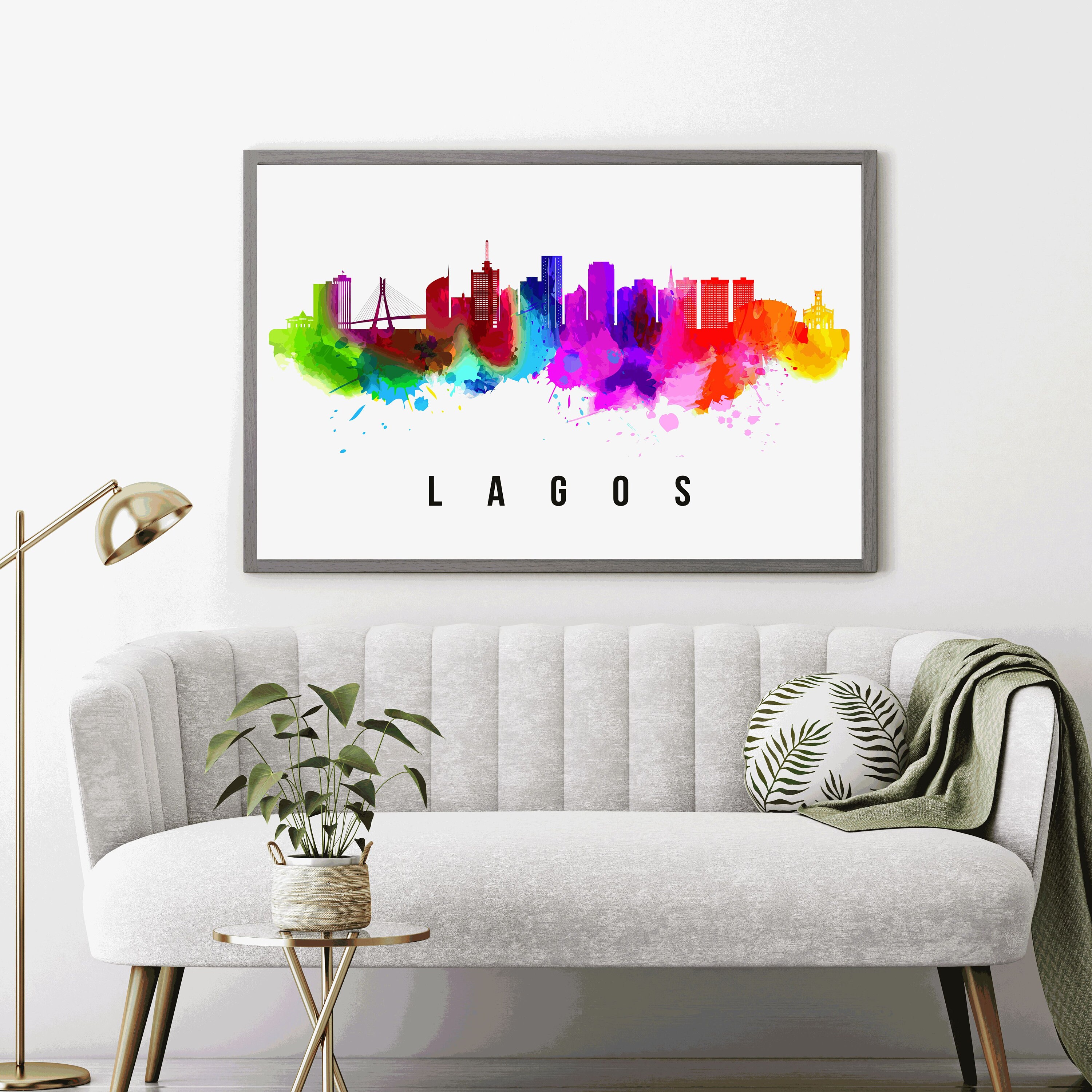 LAGOS - SOUTH AFRICA Poster, Skyline Poster Cityscape and Landmark ...