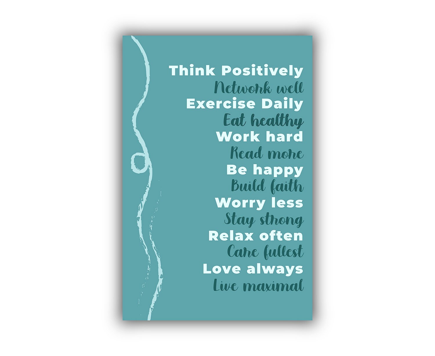 Think Positively Network Well Poster Print Home Wall Decor | Etsy Think Positively Network Well Poster Print Home Wall Decor | Etsy