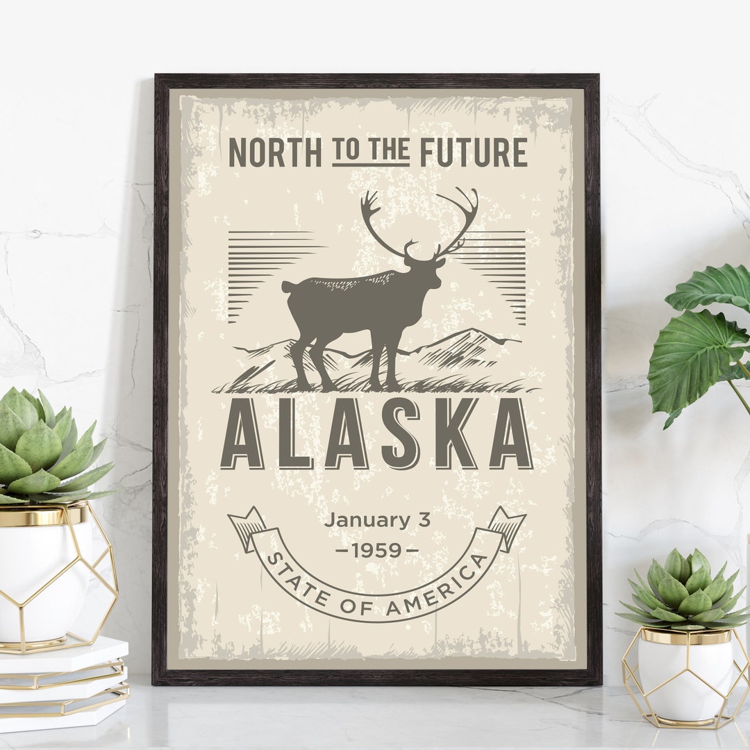 Alaska State Symbol Poster, Alaska State Poster Print, Alaska State ...