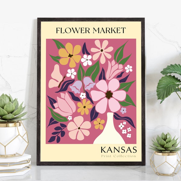 Flower Market Poster - Etsy