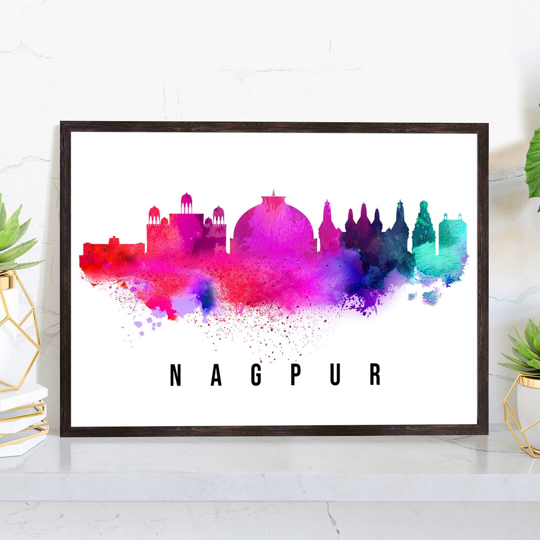 Nagpur India Poster, Skyline Poster Cityscape Poster, India Landmark ...
