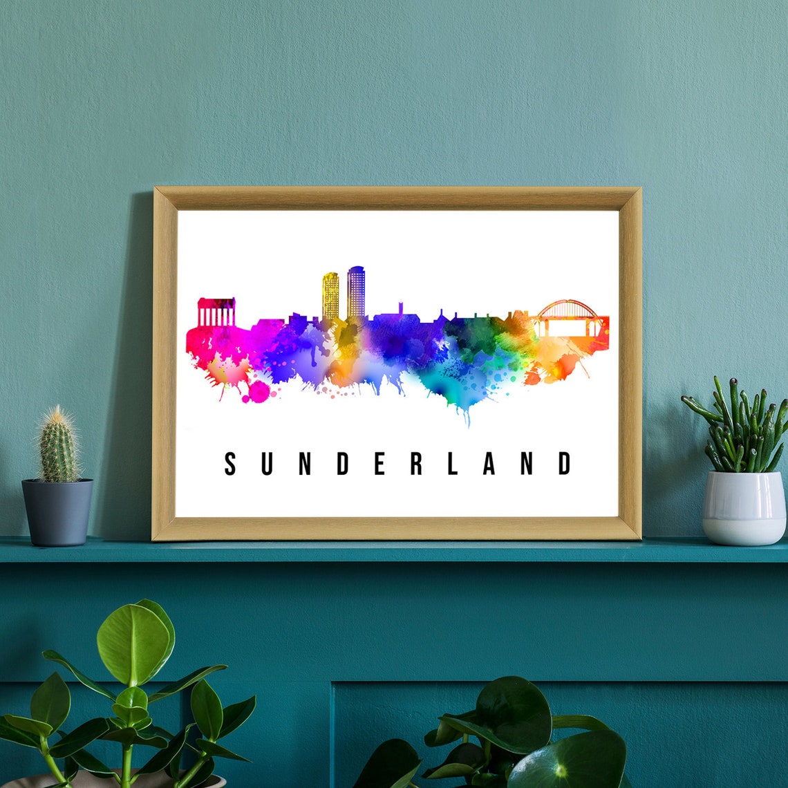 Sunderland England Poster, Skyline Poster Cityscape Poster, Landmark ...