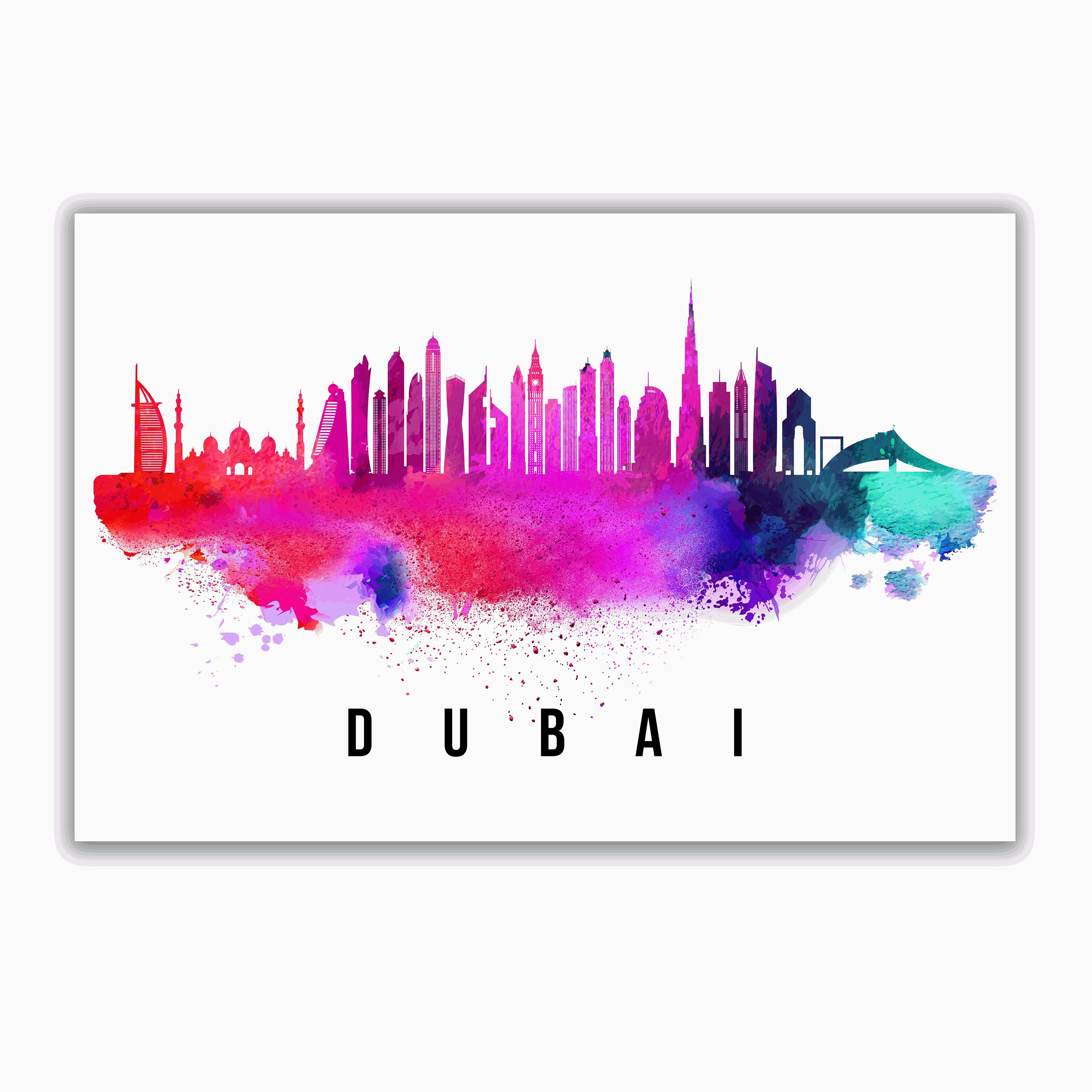 DUBAI - United Arab Emirates Poster, Skyline Poster Cityscape and ...