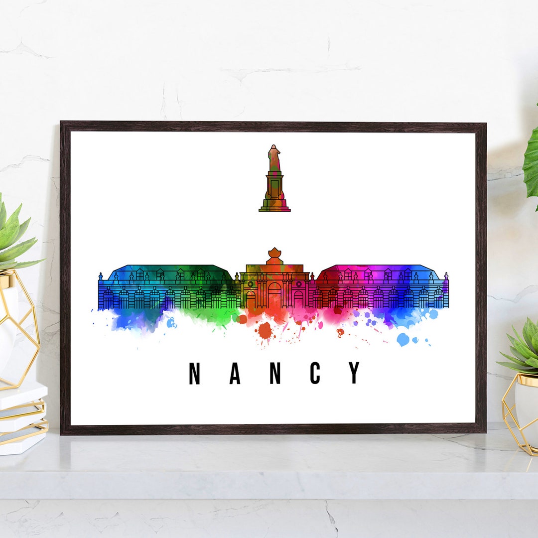 Nancy France Poster, Skyline Poster Cityscape Poster, France Landmark ...