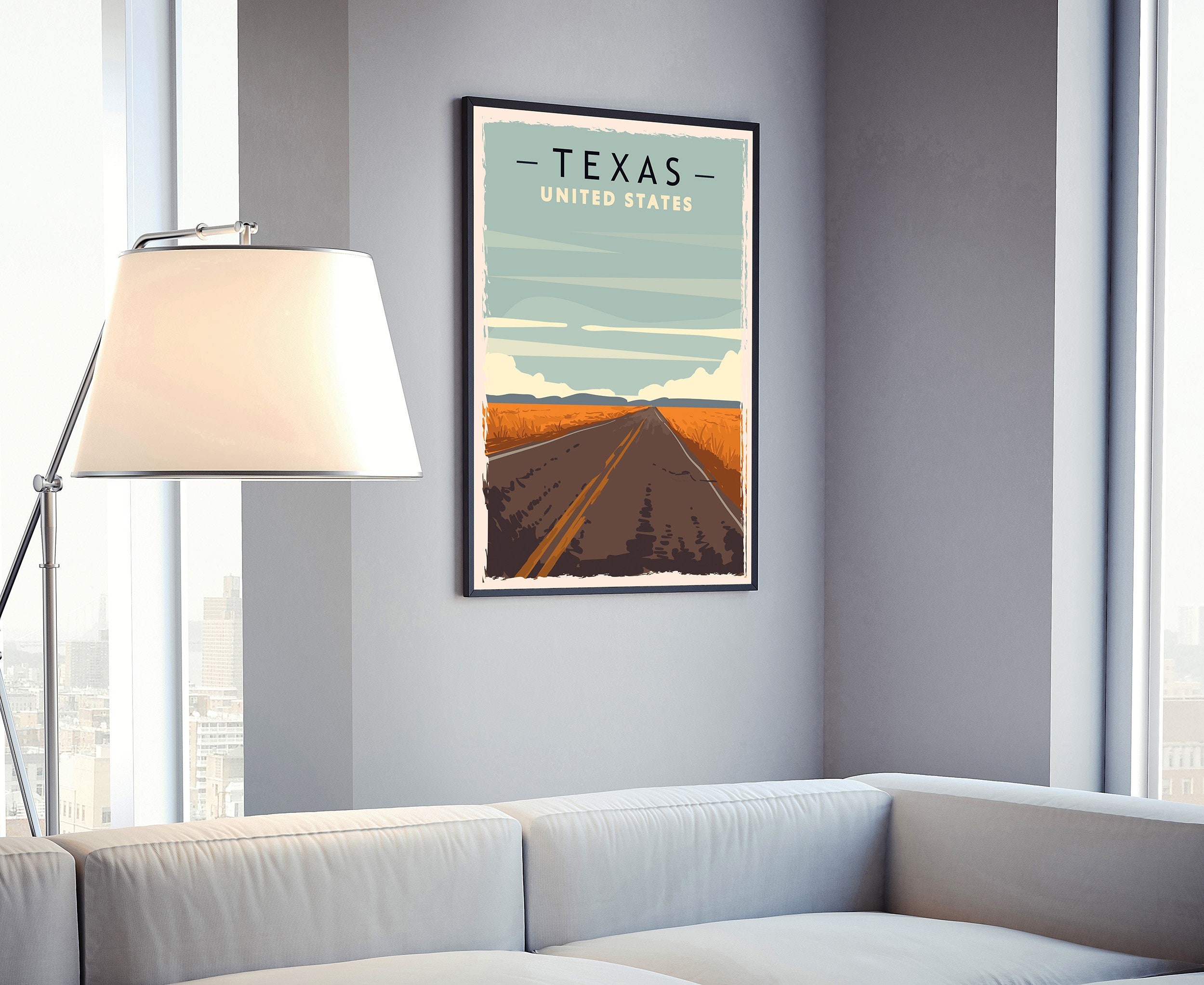 Retro Style Travel Poster Texas Vintage Rustic Poster Print - Etsy