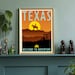 Retro Style Travel Poster Texas Vintage Rustic Poster Print - Etsy