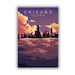 Retro Style Travel Poster, Chicago Vintage Rustic Poster Print, Home ...