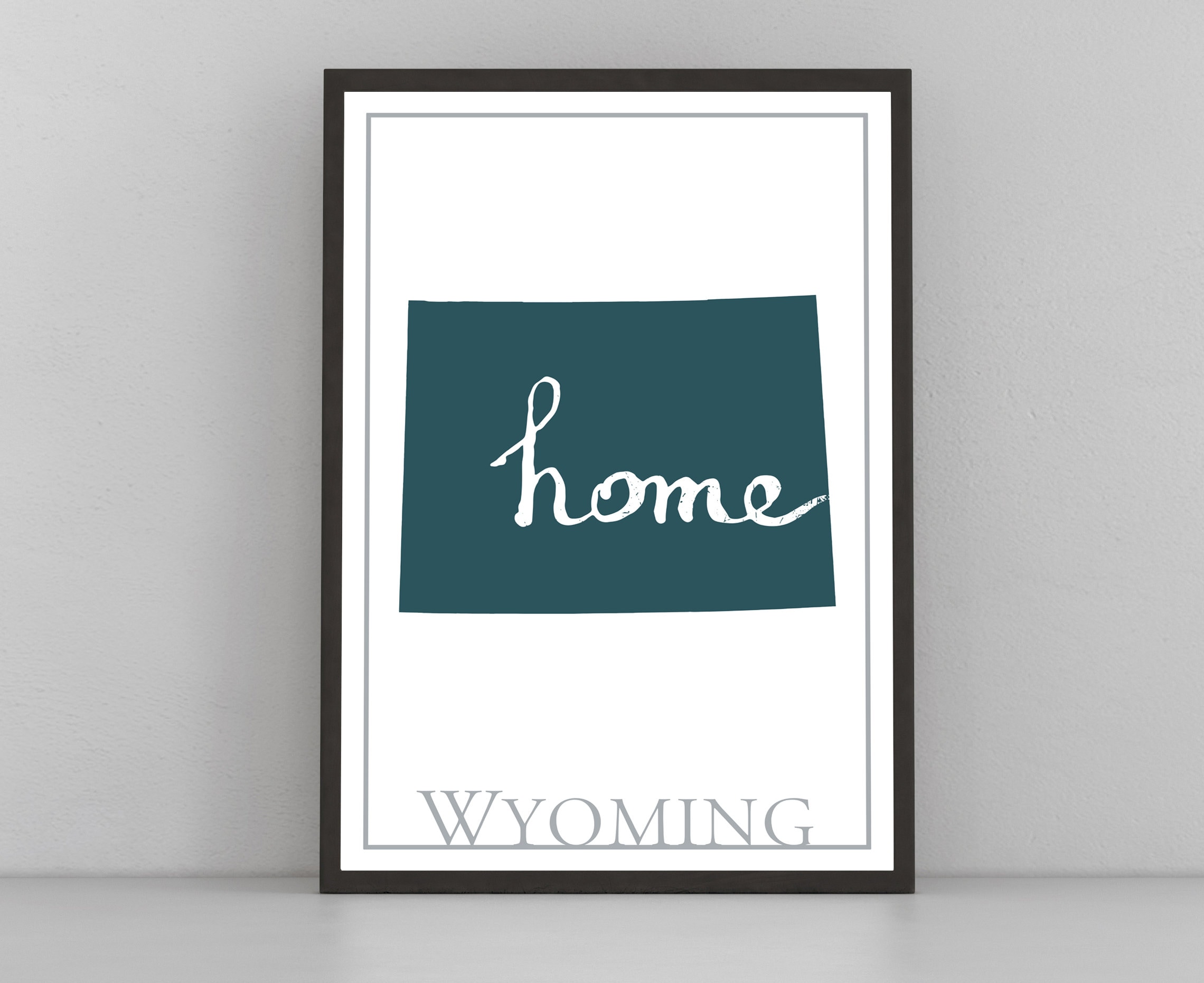 Wyoming Map Wall Art, Wyoming Modern Map Poster Print, City Map Wall ...