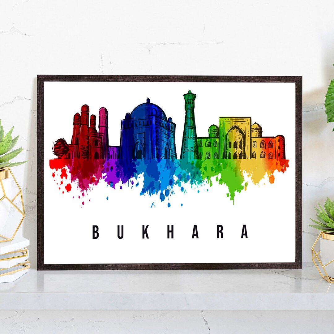 Bukhara Uzbekistan, Skyline Cityscape Poster, Uzbekistan Landmark City ...