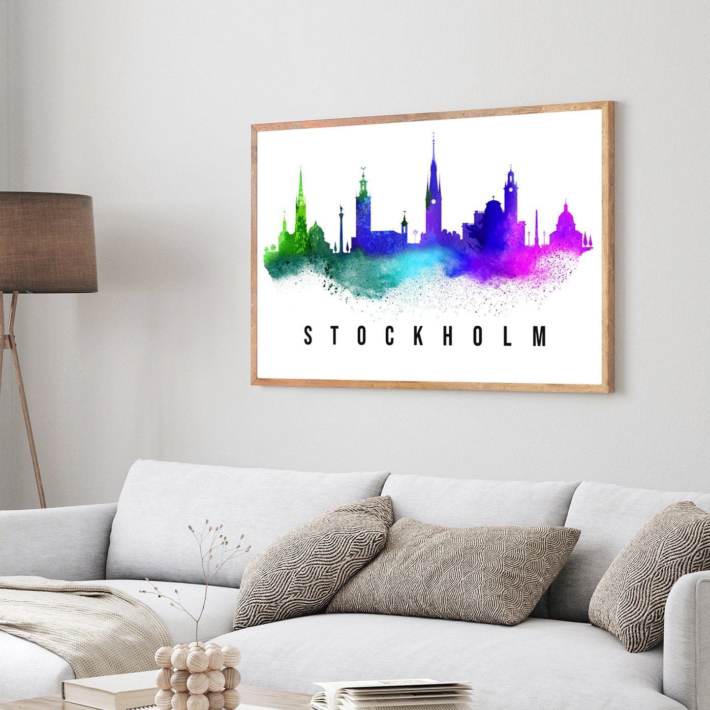 Stockholm Sweden Poster, Skyline Cityscape Poster, Sweden Stockholm ...