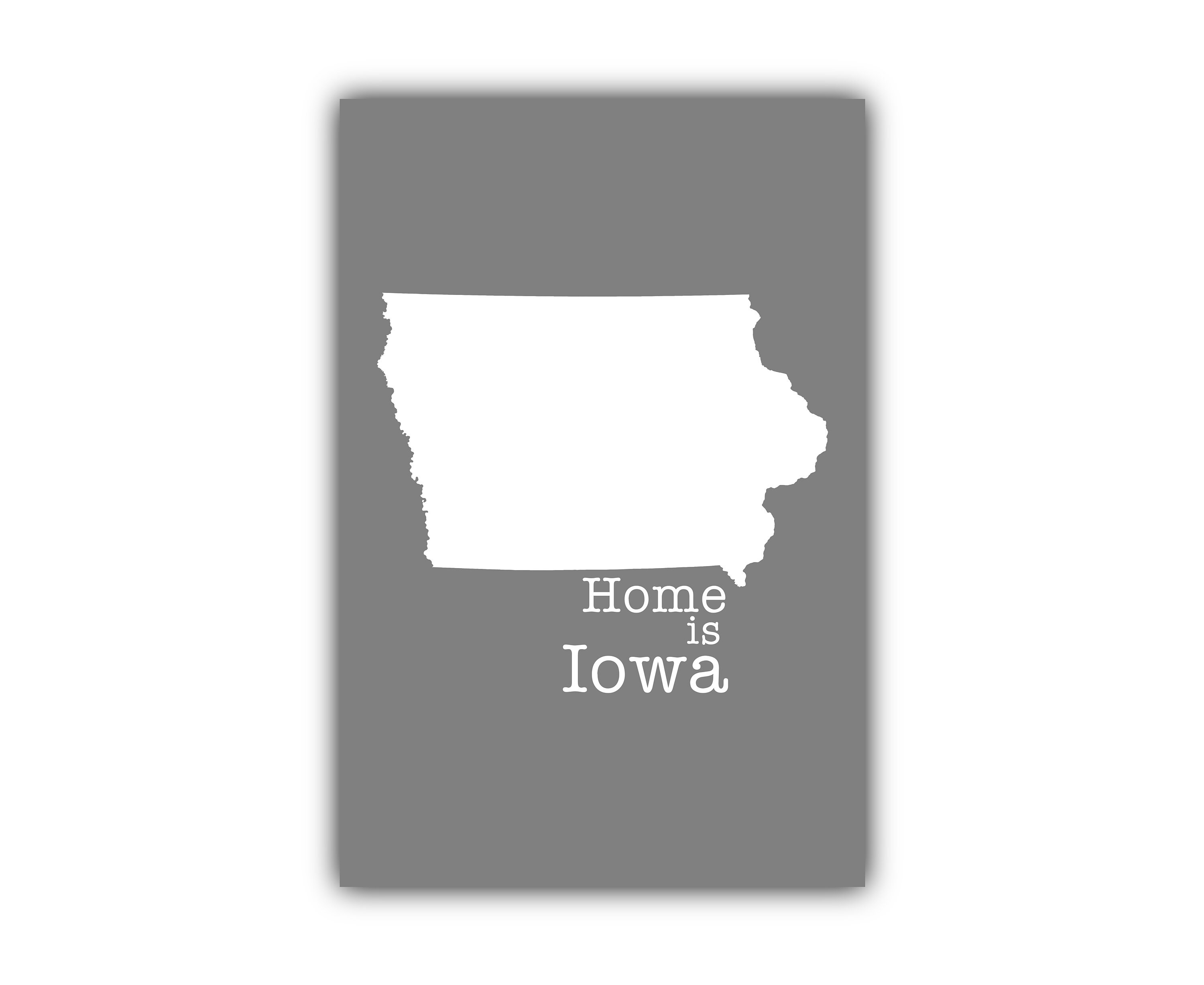 Iowa Map Wall Art Iowa Map Poster Print City Map Wall Decor | Etsy