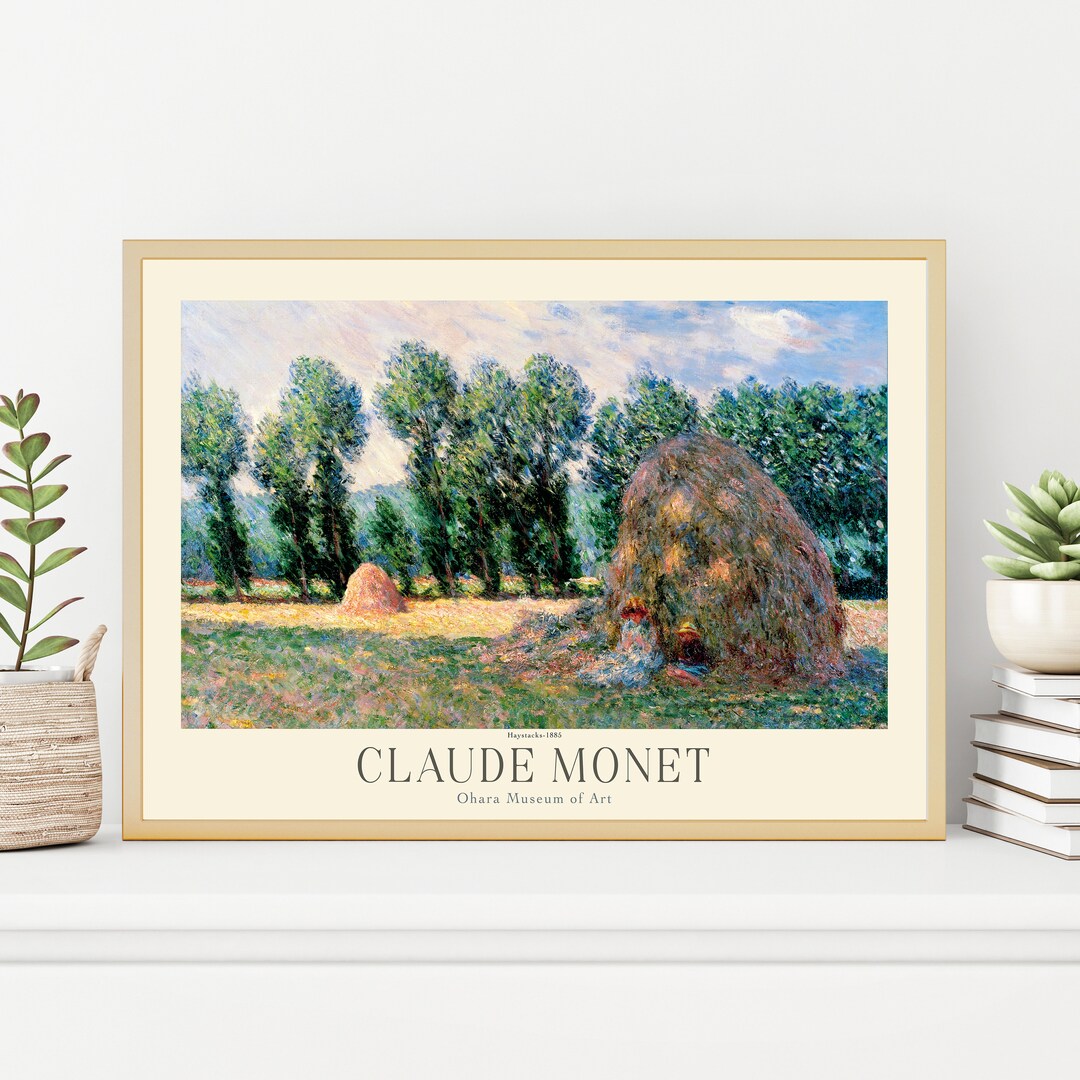Claude Monet Painting Prints, Museum Gallery Exhibition Poster, Claude ...