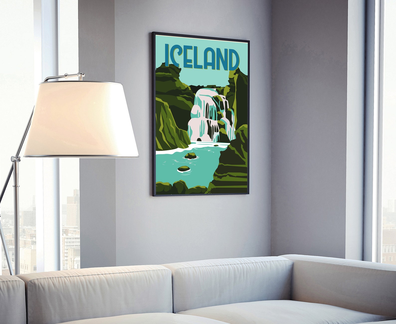 ICELAND Travel Poster Iceland Poster Wall Art Iceland - Etsy
