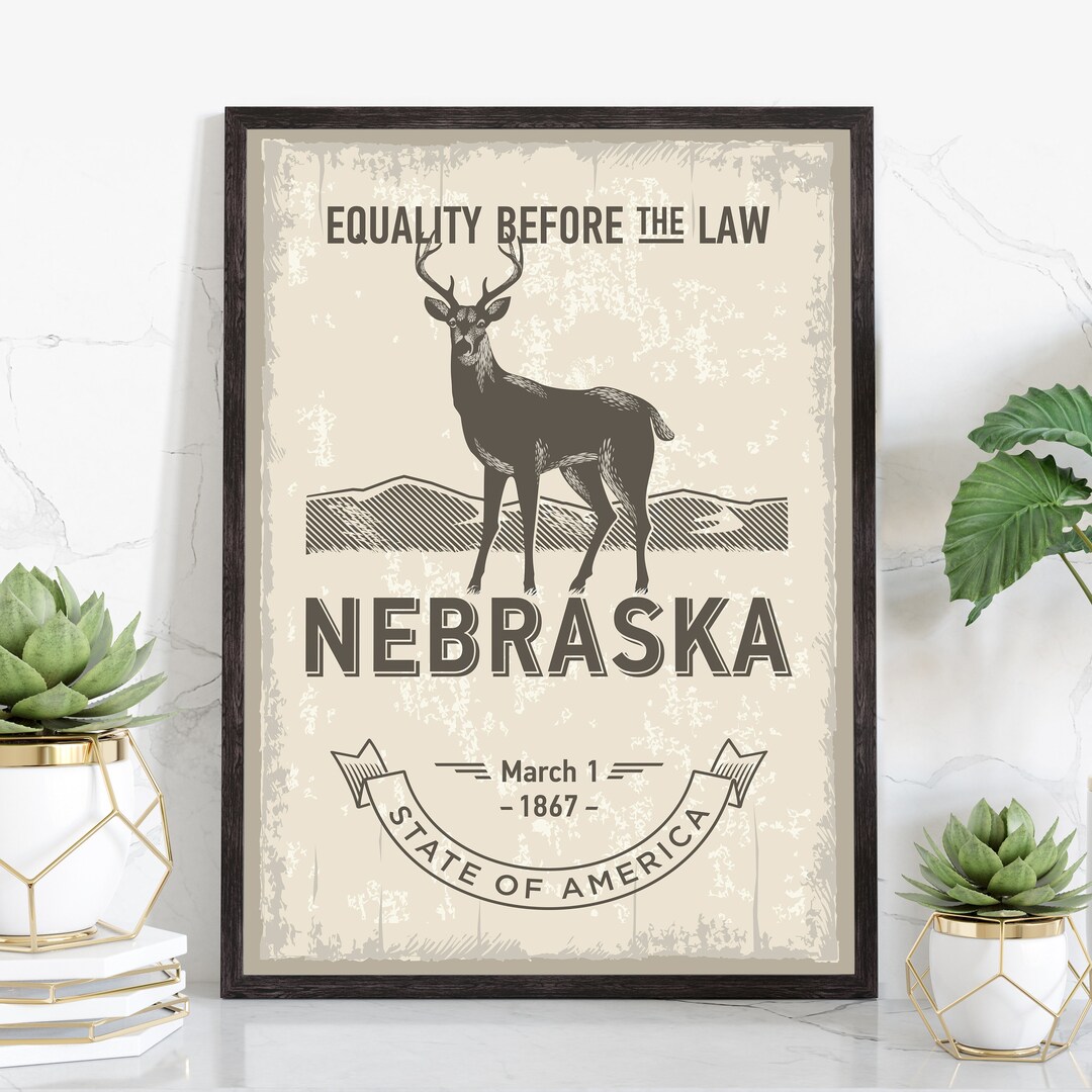 Nebraska State Symbol Poster, Nebraska State Poster Print, Nebraska ...