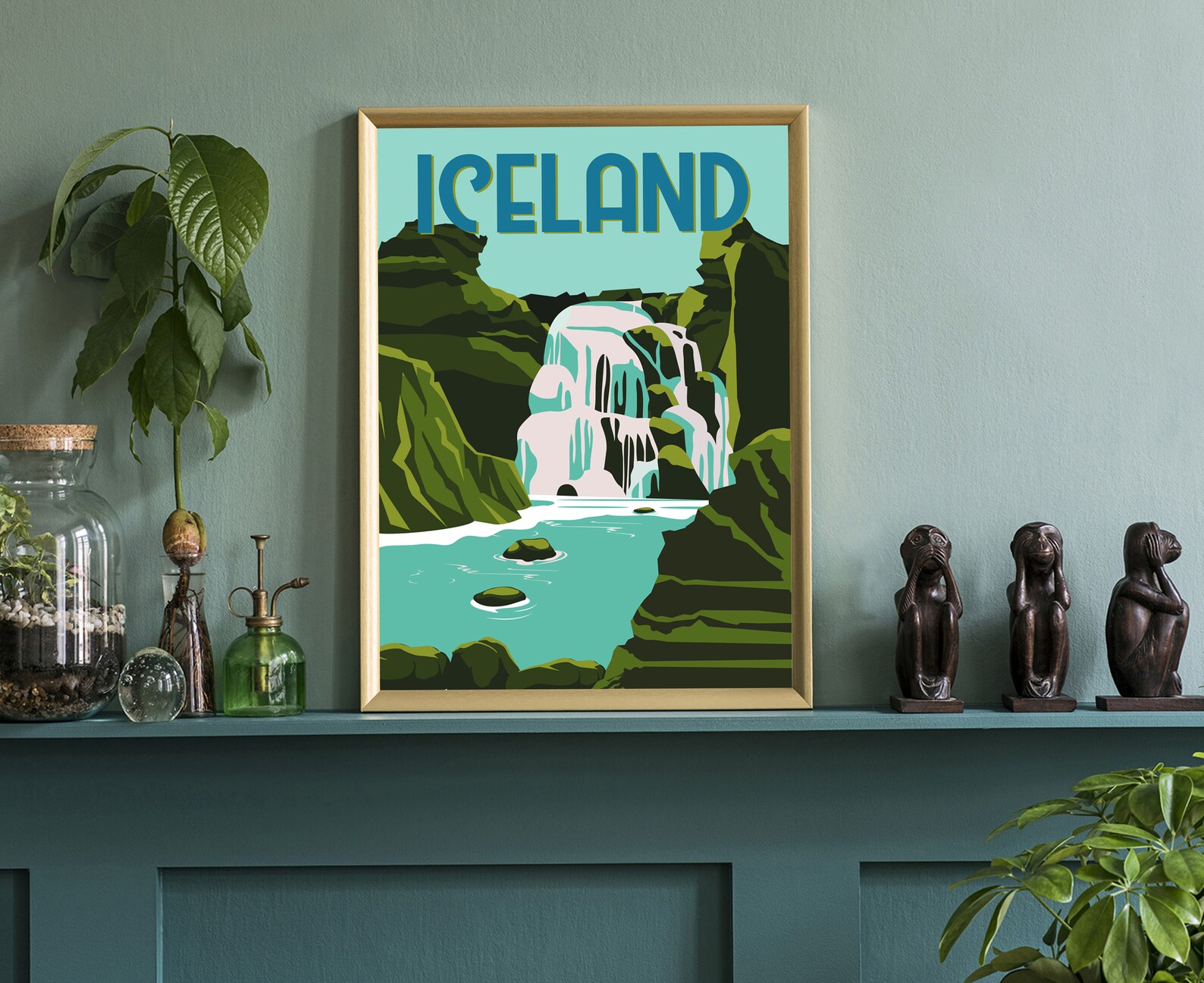 ICELAND Travel Poster Iceland Poster Wall Art Iceland - Etsy