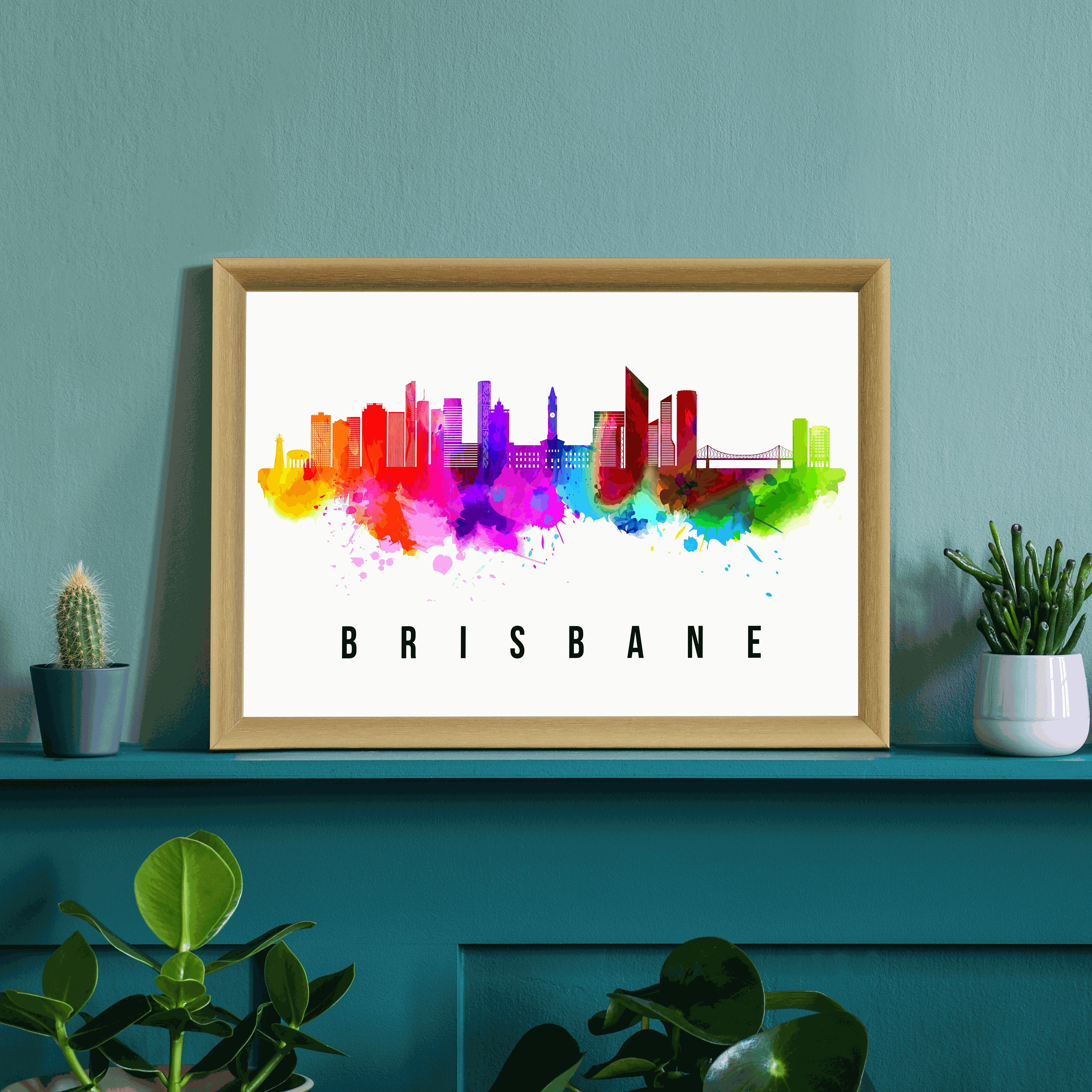BRISBANE - AUSTRALIA Poster, Skyline Poster Cityscape and Landmark ...