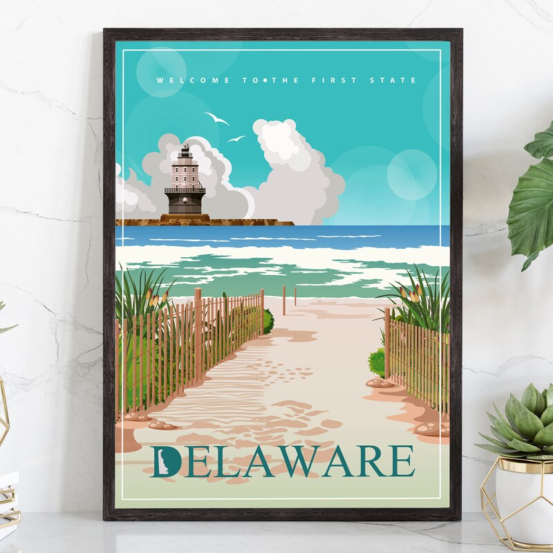 Delaware Poster - Etsy