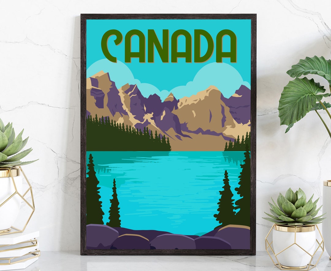 CANADA travel poster, Canada cityscape poster print, Canada landmark ...