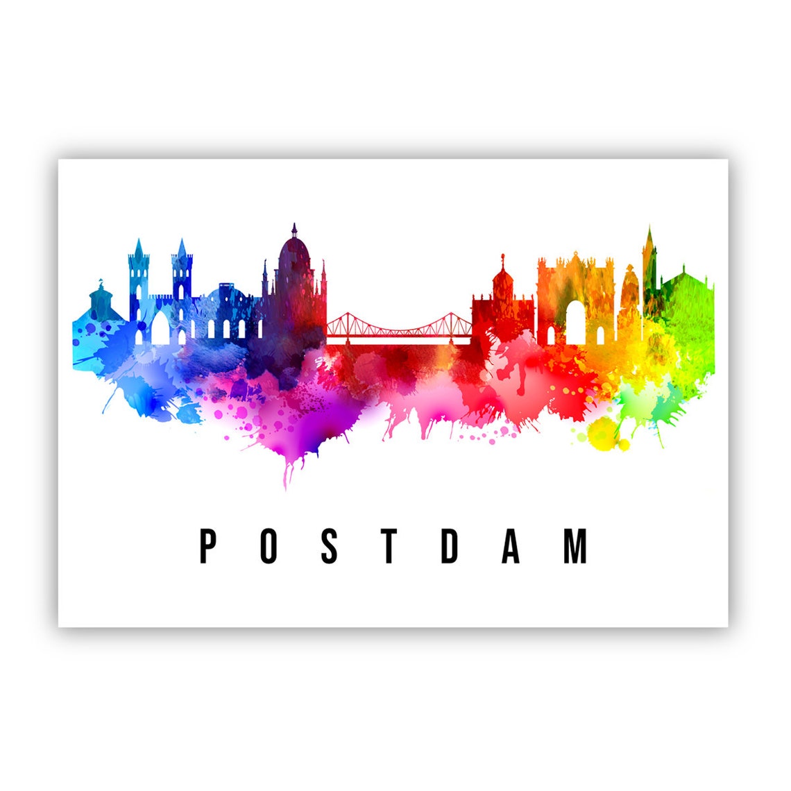 Potsdam Germany Poster, Skyline Poster Cityscape Poster, Germany ...