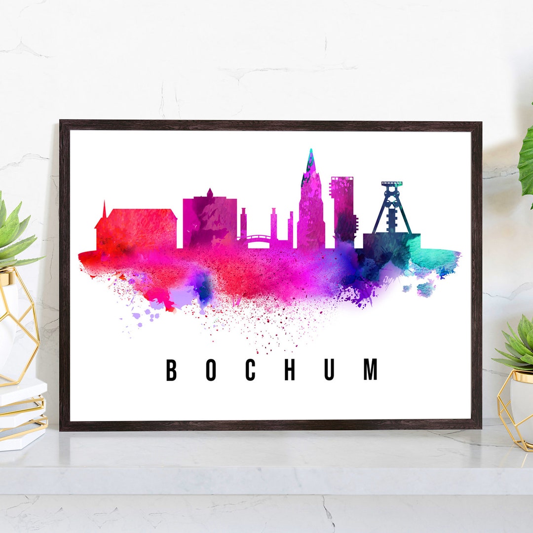 Bochum Germany Poster, Skyline Poster Cityscape Poster, Germany ...