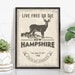 New Hampshire State Symbol Poster, New Hampshire State Poster Print ...