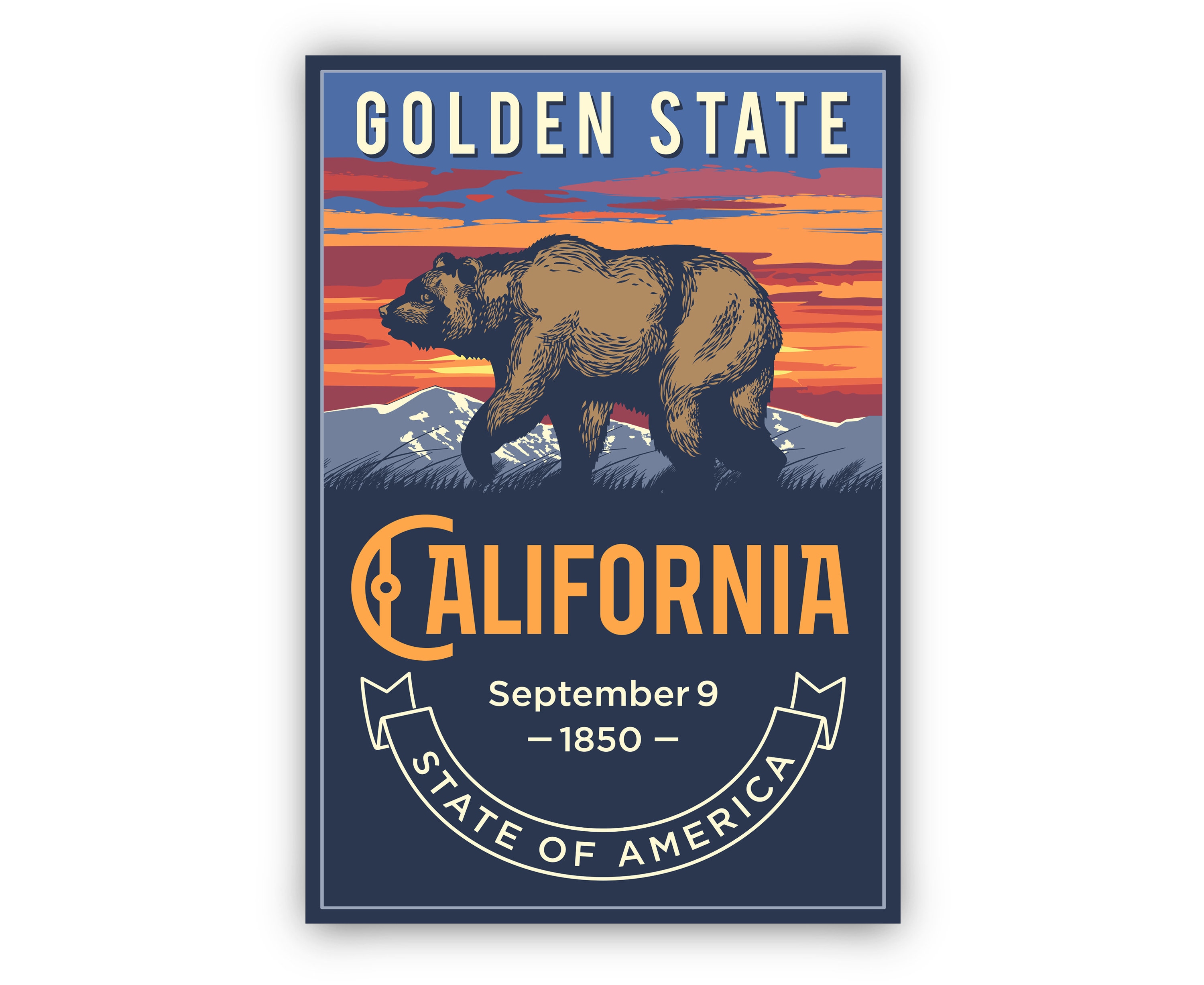 United States California State Poster California Poster - Etsy