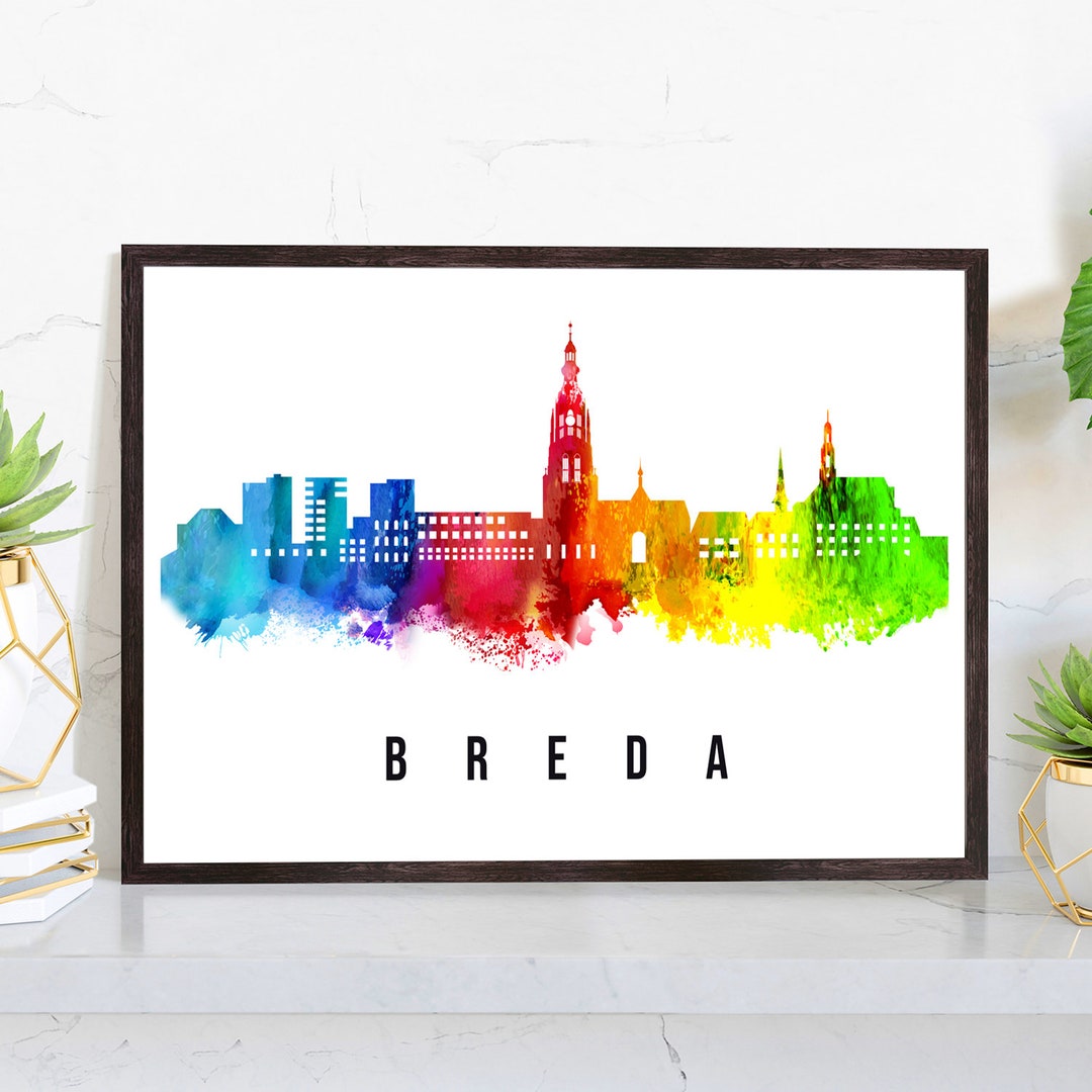 Breda Netherland Poster, Skyline Poster Cityscape Poster, Netherland ...