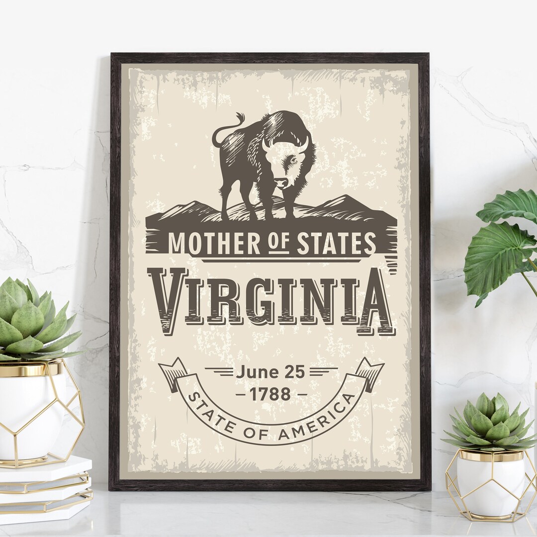 Virginia State Symbol Poster, Virginia Poster Print, Virginia State ...