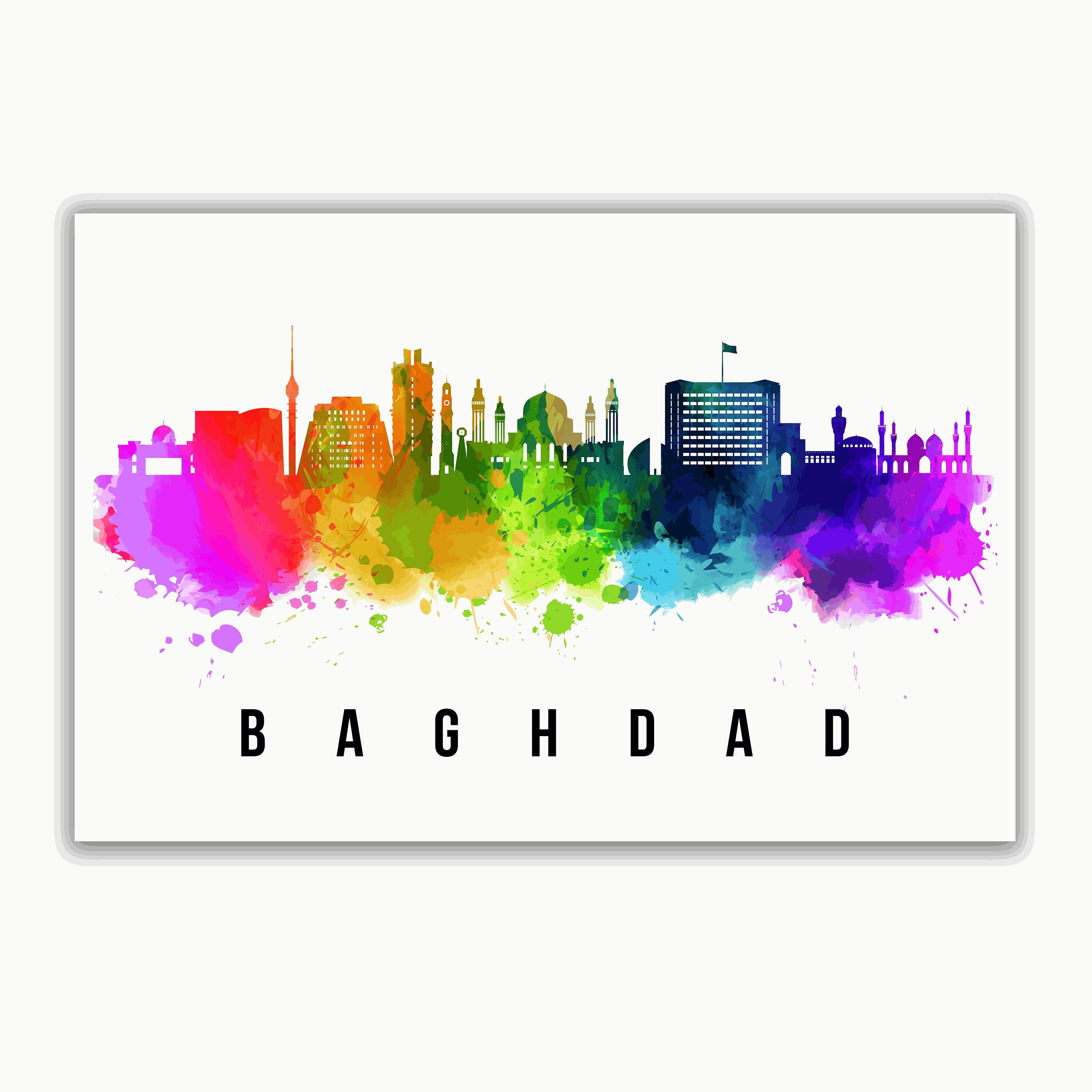 BAGHDAD IRAQ Poster Skyline Poster Cityscape and Landmark - Etsy