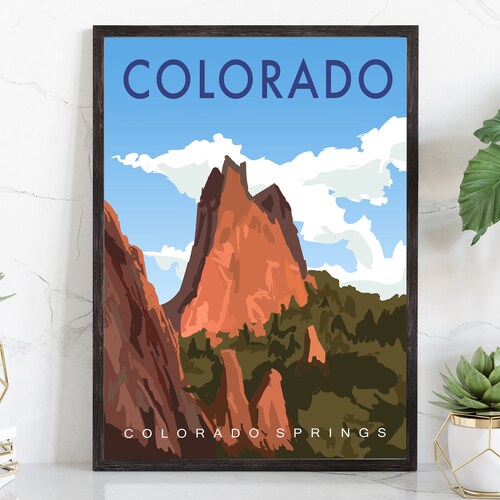 Retro Style Travel Poster Colorado Vintage Rustic Poster - Etsy